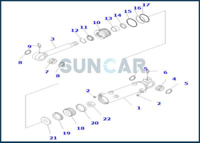 China 707-98-11450 7079811450 Blade Cylinder Service Kit For PC22MR-3 PC20MR-3 for sale