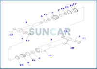 China 707-98-14990 7079814990 Arm Cylinder Service Kit For PC20MR-3 PC26MR-3 for sale