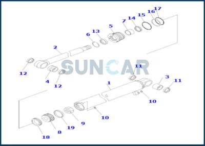 China 707-98-14990 7079814990 Arm Cylinder Service Kit For PC20MR-3 PC26MR-3 for sale