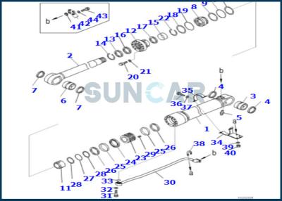 China 721-98-00130 7219800130 Arm Cylinder Service Kit Fits PC490LC-11 PC490-11 for sale