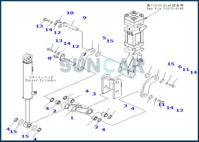 China 721-98-00140 7219800140 Arm Cylinder Service Kit For PC490LC-11 PC490-11 for sale