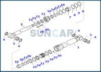 China 721-98-00290 7219800290 Boom Cylinder Service Kit For PC240LC-11 PC240NLC-11 for sale