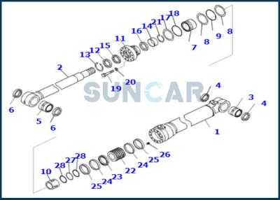 China 721-98-00290 7219800290 Boom Cylinder Service Kit For PC240LC-11 PC240NLC-11 for sale