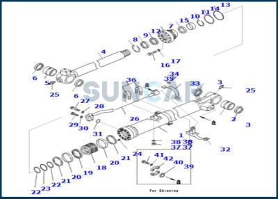 China 707-99-47890 7079947890 Bucket Cylinder Service Kit For PC240LC-8K  PC240LC/NLC-10 for sale