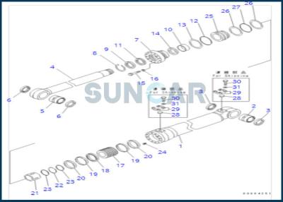 China 707-99-58050 7079958050 Boom Lift Cylinder Service Kit Fits PC270-7 PC270LL-7L for sale