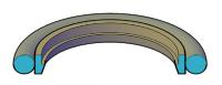 China HBTS GSJ Buffer Seals Step Seals China Manufacture NBR and PTFE Material for sale