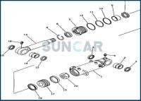 China 20U-63-02080 20U6302080 Blade Cylinder Service Kit For PC40-6 PC50UU-1 Excavator for sale