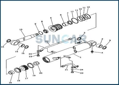 China 20T-63-02050 20T6302050 Boom Cylinder Service Kit For PC40-6 KOMATSU for sale