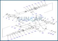 China 707-99-58450 7079958450 Bucket Cylinder Service Kit fits PC450LC-8K Excavator for sale
