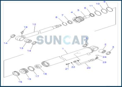 China 707-98-23810 7079823810 Arm Cylinder Service Kit for PC35R-8 PC35MRX-1A for sale