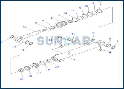 China 707-98-24281 7079824281 Boom Cylinder Seal Kit fits PC35MRX-1A for sale