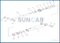 China 707-98-23860 7079823860 Slide Cylinder Seal Repair Kit for PC38UU-3 PC45MR for sale