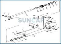 China 20X-63-76300 20X6376300 Bucket Cylinder Service Kit For KOMATSU PC80-1 for sale