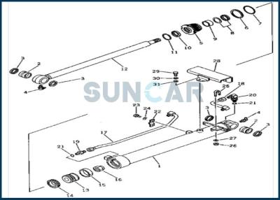 China 20X-63-76300 20X6376300 Bucket Cylinder Service Kit For KOMATSU PC80-1 for sale