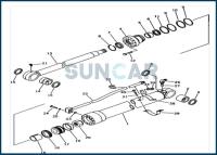 China 20X-63-02020 20X6302020 Arm Cylinder Seal Repair Kit For PC80-3 PC80LC-3 KOMATSU for sale