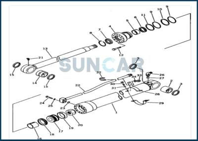 China 20X-63-02020 20X6302020 Arm Cylinder Seal Repair Kit For PC80-3 PC80LC-3 KOMATSU for sale