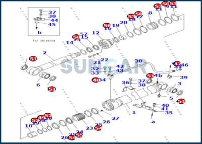 China 707-99-39680 7079939680 Boom Cylinder Seal Repair Kit For KOMATSU PC170LC-10 PC170LC-11 for sale