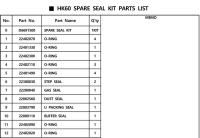 China D6691500 Hydraulic Breaker Seals Repair Kit For HK60 In Hydraulic Hammer for sale