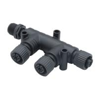 China M12 T-Splitter M12 A-Code 5Pin 1 Male To 3 Female, Plastic for sale