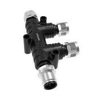 China M12 T Splitter M12 A Code 5Pin 1 Male To 3 Female Nmea 2000 Field Connector for sale