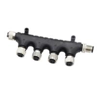 China M12 T Splitter M12 A Code Connector 5Pin 1 Male To 5 Female for sale