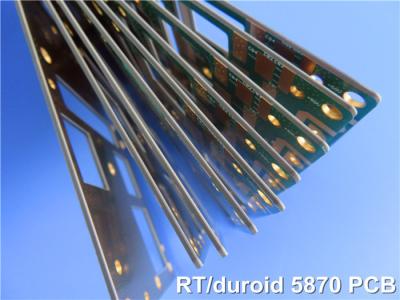 China 31mil Rogers RT Duroid 5870 RF PCB Board Immersion Gold Low Dissipation Factor for sale