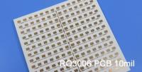 China Rogers RO3006 High Frequency Printed Circuit Board 2-Layer Rogers 3006 10mil PCB DK6.15 DF 0.002 Microwave Gold PCB for sale
