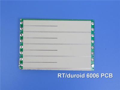 China 50mil RT duroid 6006 High Frequency PCB with Black Silkscreen and Immersion Gold for sale