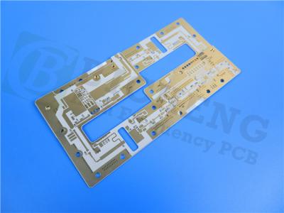 China 10mil RT Duroid 6035HTC PCB Double-layer Black Silkscreen Immersion Gold for sale