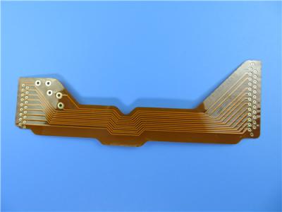 China Flexible Printed Circuit (FPC) Built on 2oz Polyimide With Immersion Gold and Yellow Coverlay for Interface Module for sale