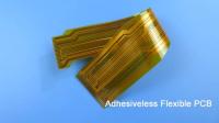 China Adhesiveless Flexible Printed Circuit FPC Built on Transparent Thin Glueless Polyimide With Gold Plated for Tracking for sale