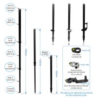 China Compact Size Telescopic Centering Rod Survey Pole With Locking Mechanism 30mm Dia for sale