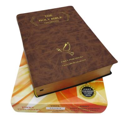 China Custom Large Print King James Holy Bible Printing 28-30gsm Bible Paper Hardcover Round Square Edge for sale