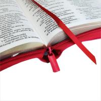 China Custom Printed PU Cover Bible -zipper binding type，with thumb index for sale