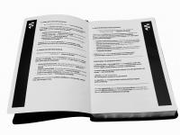 China custom edge-line binding bible printing-black PU leather，4C printing for sale