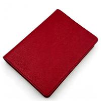 China custom red goatskin leather bible printing-edge lined binding for sale