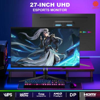 China 4k Ips Panel Monitor 27 Inch 180hz , UHD Resolution Fixed Bracket Gaming Monitor for sale