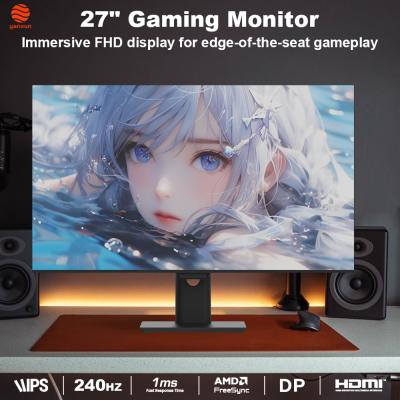 China 27-Inch Widescreen Gaming Monitor: 2560x1440 2K IPS Panel (178° Wide Viewing Angles), 240Hz High Refresh Rate with Motion Blur Reduction (Smooth Visuals for Fast-Paced Games) for sale