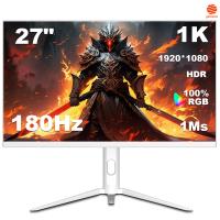 China Fixed bracket 27 inch 3840x2160 180Hz IPS gaming monitor 5ms GTG 99 percent sRGB FreeSync compatible eye care mode white for sale