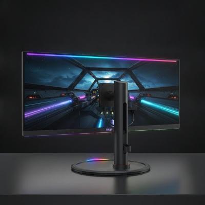 China Rgb Lighting 34 Inch Gaming Monitor Ultra Wide 21 9 Aspect Ratio Adjustable Bracket Curved Screen for Immersive Gameplay for sale