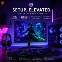 China 23.8-inch IPS 2K QHD Gaming Monitor, 2560×1440 Quad HD Resolution 165Hz High Refresh Rate 1ms MPRT Ultra-Fast Response Gaming Display for Smooth Competitive Gameplay, Featuring Vivid IPS Panel for sale