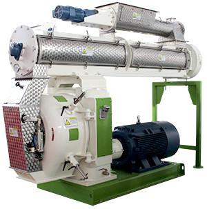 China 22KW Wheat Bran Automatic Cattle Feed Machine Stainless Steel Feed Pellet Line for sale