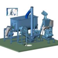 China 1-10 TPH Livestock Poultry Feed Production Line Animal Feed Processing Machine for sale