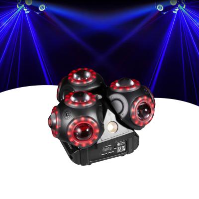 China 150W Moving Head Beam Light 9 Cree RGBW LEDs RGB Laser Four 10W White Strobe Lights With/Without Light Ring for DJ Disco Party for sale