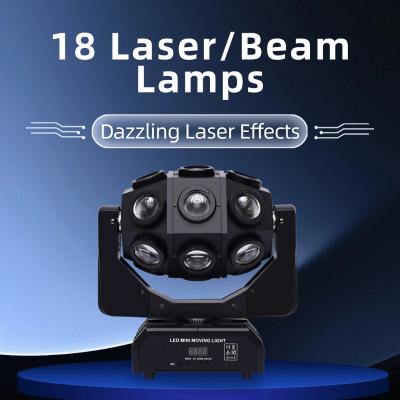 China 180W RGBW 4-in-1 Disco LED Beam Laser Moving Head Stage Lights DMX512/Sound-Activated Control for DJ Club Events for sale