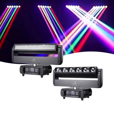 China YT06XY 6pcs 60W RGBW 4in1 Led Double Side Beam Washer Moving Heads With Pixel DMX Control Led Moving Head Wash Light for sale