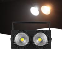 China B02 Dj Stage Lighting Equipment DMX Warm 2x100W Two-Eyes COB LED Blinder Light for Stage Wedding Hotel Bar Audience Lights for sale