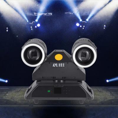 China WRJ04 4x100W RGBW Professional Dual Head Golden Hoop Moving Head DMX512 Control Mode Light LED Stage Beam for Concerts & Parties for sale