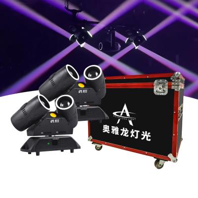 China WRJ04 Professional Dual Head Golden Hoop Moving Head Swing Wall Washer Beam Light for Indoor Disco Birthday Wall Washer Lights for sale