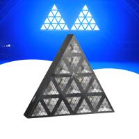 China SJ16A Most Popular Led Triangle Led 16x30w Golden Yellow Light Cob Effect Dmx512 Control Retro Lights for Party Event Disco Show for sale